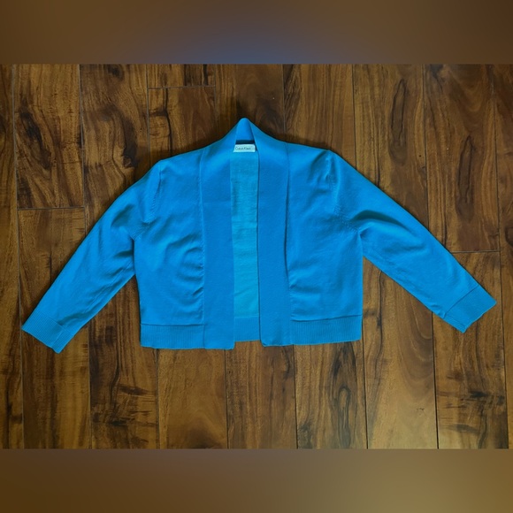 Calvin Klein | Sweaters | Calvin Klein Light Blue Shrug | Poshmark